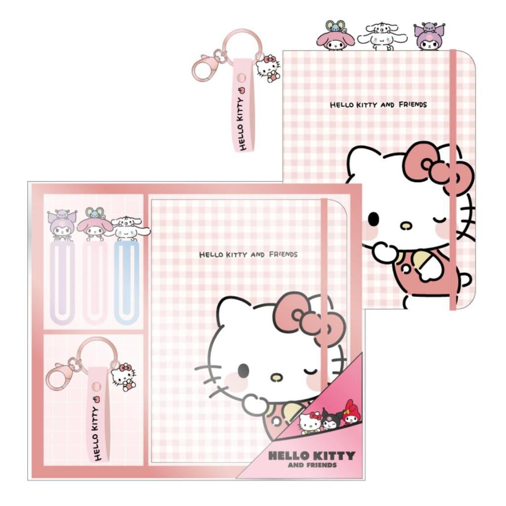 HELLO KITTY - Stationery Set - A5 Notebook + Bookmarks : ShopForGeek ...