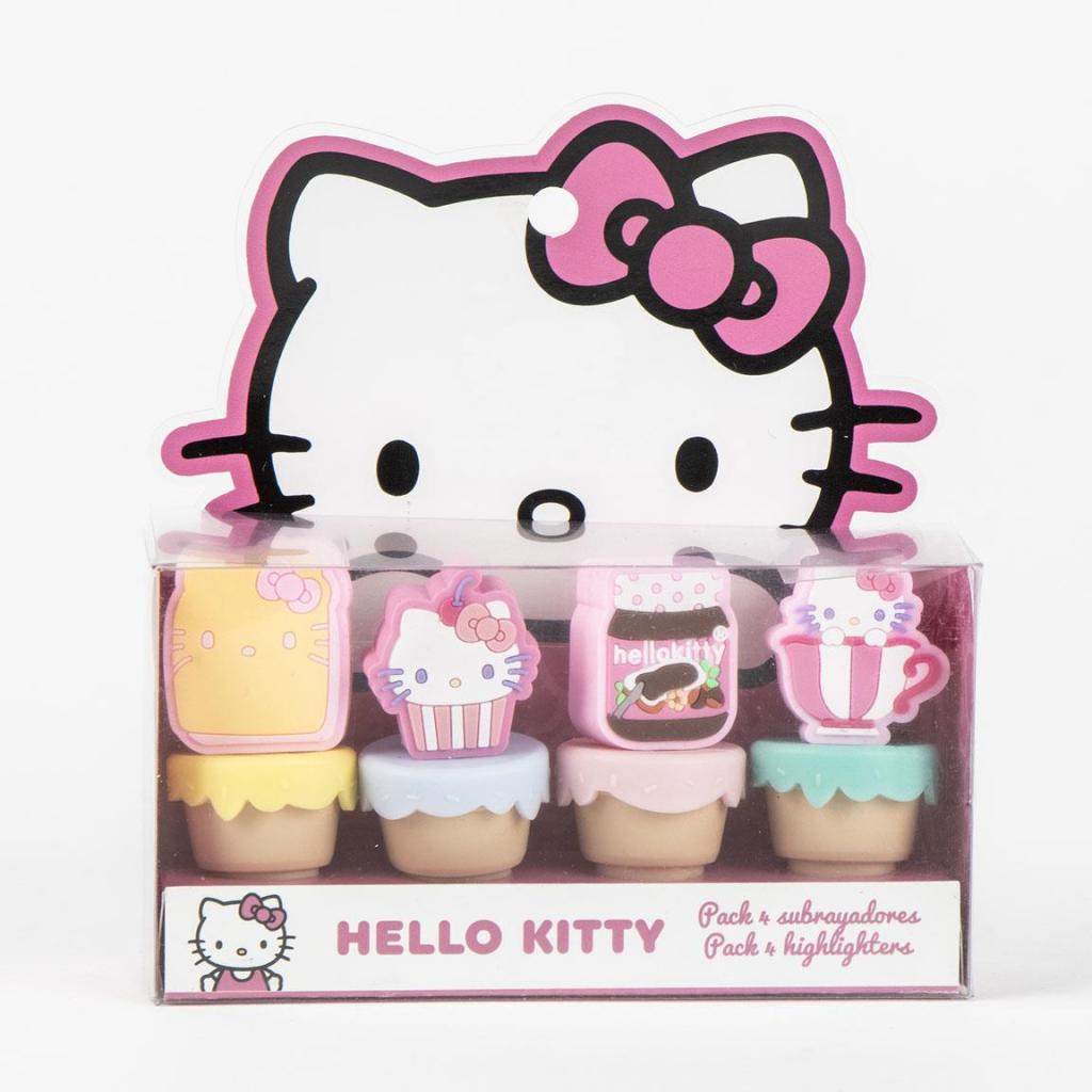 HELLO KITTY - Pack de 4 mini Surligneurs "food" : ShopForGeek.com ...