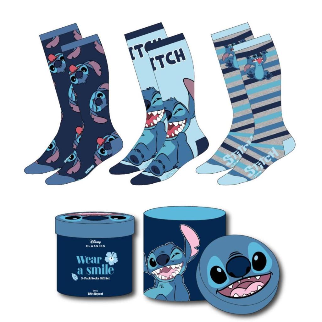 STITCH - Happy - 3 Pairs socks Pack (UK Size 3,5-9) : ShopForGeek.com ...