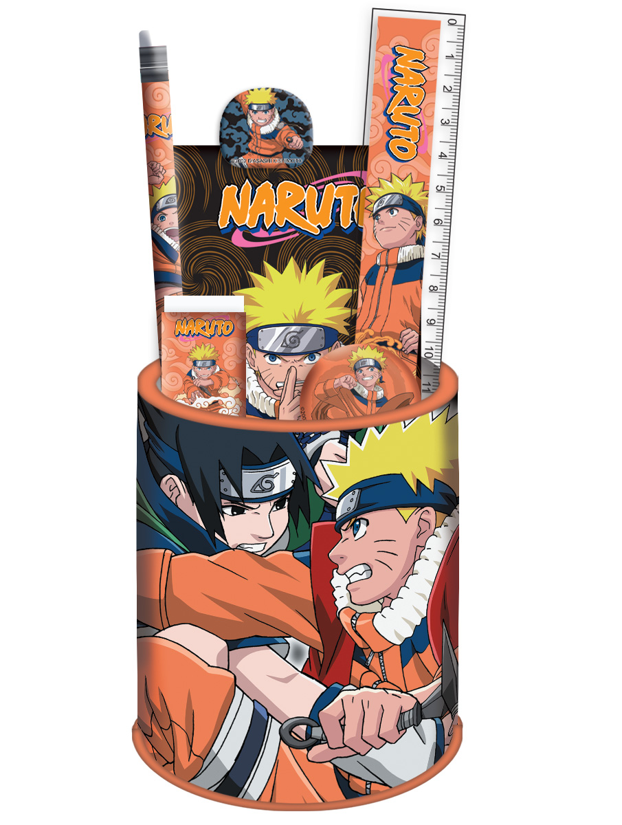 NARUTO - Stationery Set + Pencil Pot - 7pc. : ShopForGeek.com: School ...