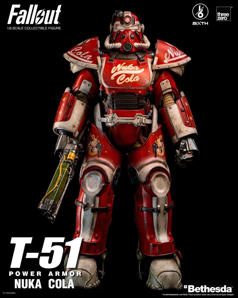 FALLOUT - T-51 Armure Assistée "Nuka Cola" - Figurine 1/6 37cm ...