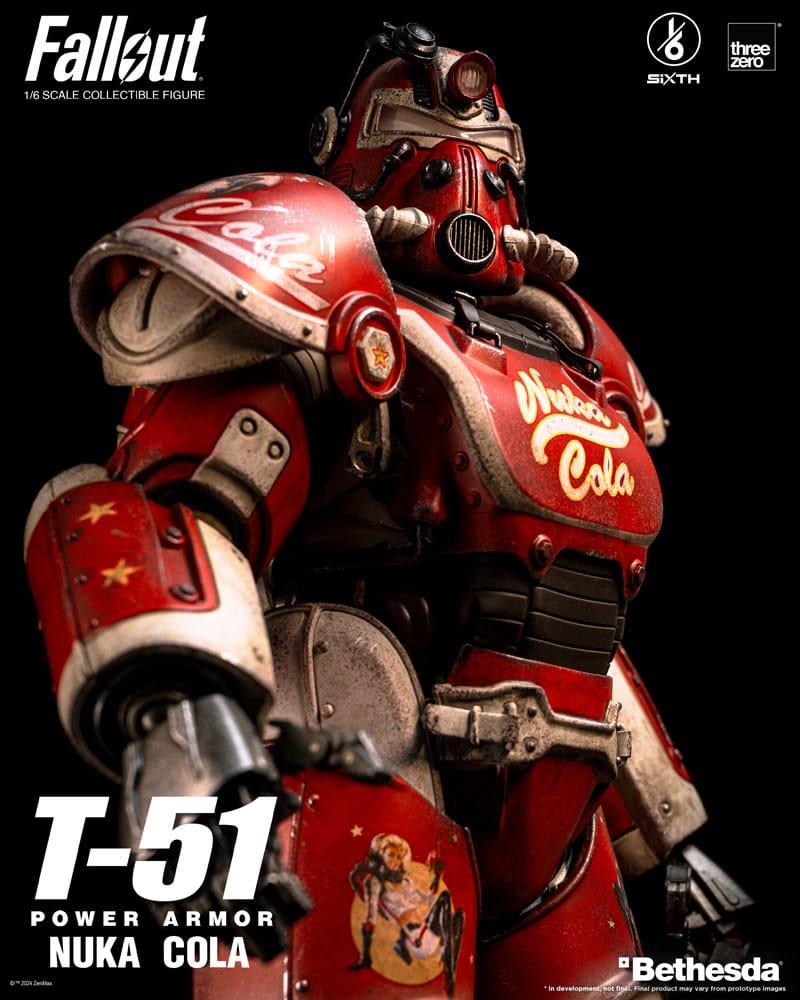 FALLOUT - T-51 Armure Assistée "Nuka Cola" - Figurine 1/6 37cm ...