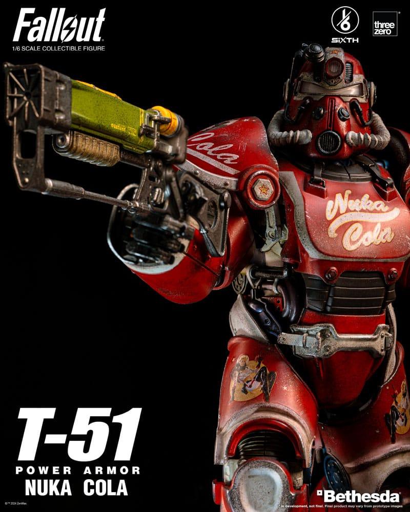 FALLOUT - T-51 Armure Assistée "Nuka Cola" - Figurine 1/6 37cm ...