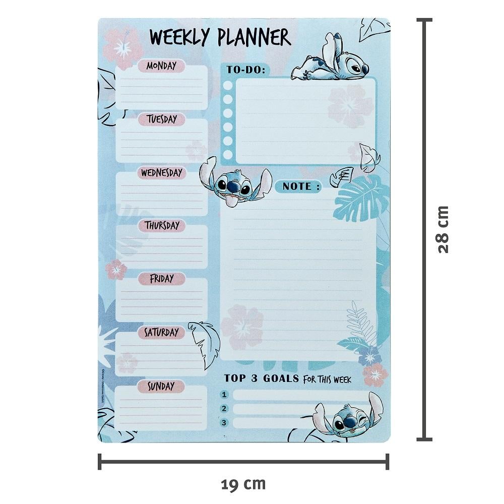 STITCH - Watercolor - Weekly Planner : ShopForGeek.com: Calendar DISNEY