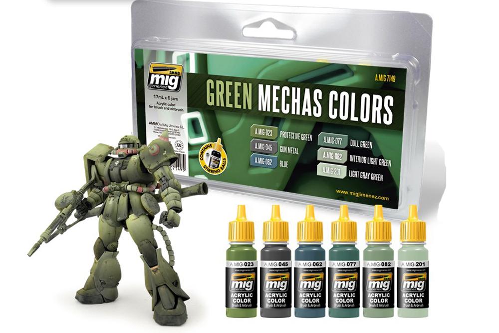 GUNDAM ACC - Mechas Colors Set - Green : ShopForGeek.com: Model Kit Gundam