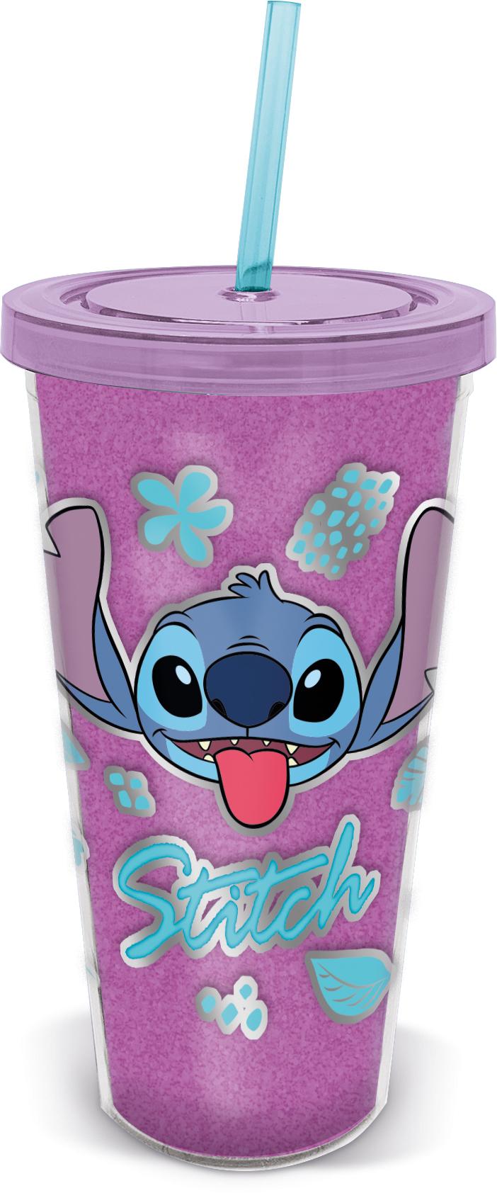STITCH - Purple Glitter - Fashion Straw Tumbler - Size 560ml ...