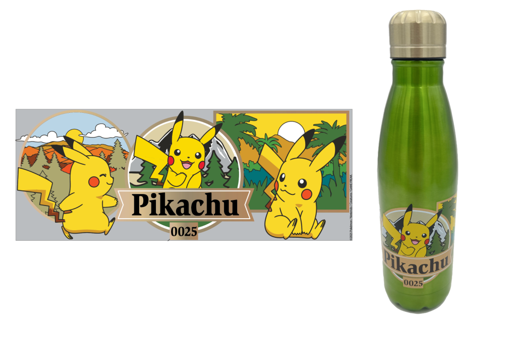 POKEMON - A Wild Pikachu - Stainless Steel Bottle 26oz : ShopForGeek ...