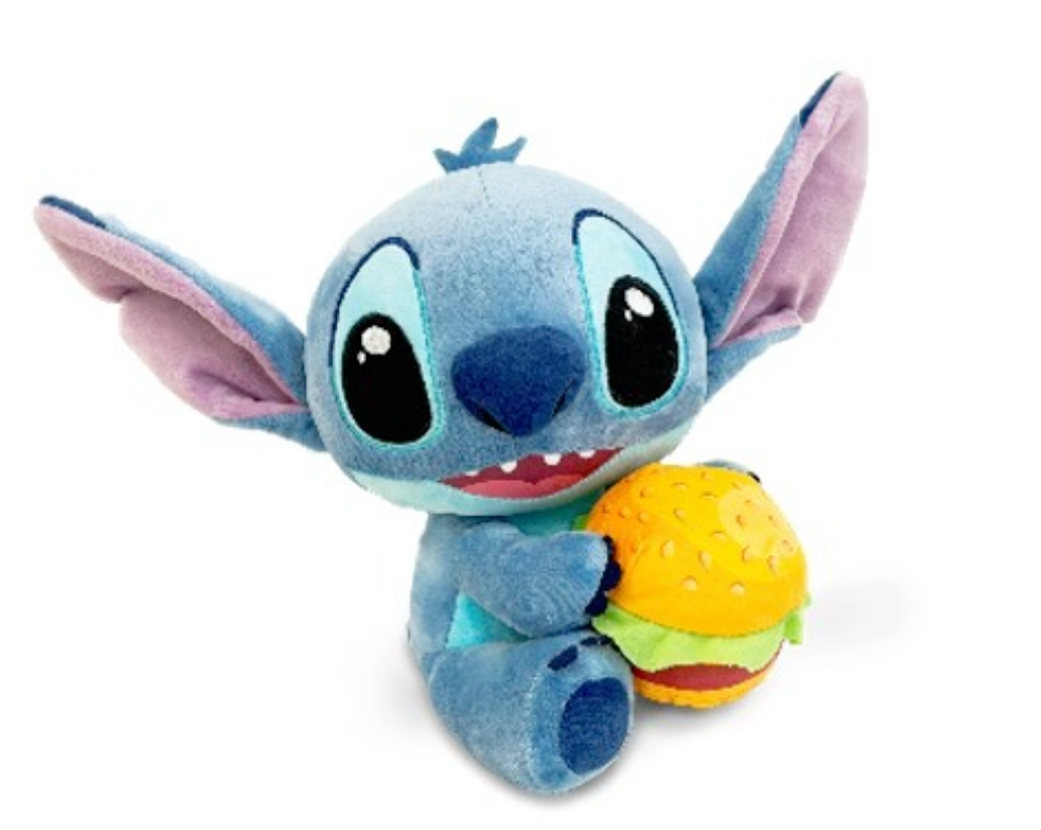 STITCH with Burger - Plush 25cm : ShopForGeek.com: Plush Simba Toys DISNEY