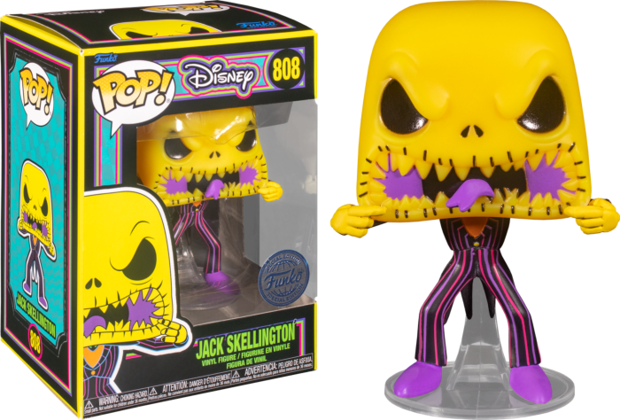 NIGHTMARE BEFORE CHRISTMAS - POP N° 808 - Scary Face Jack BLKLT ...