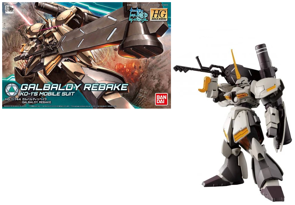 GUNDAM - HG Galbaldy Rebrake KO-1'S Mobile Suit 1/144 - Model Kit ...