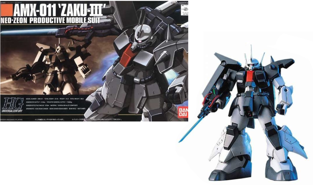 GUNDAM - HGUC AMX-011 Zaku III 1/144 - Model Kit : ShopForGeek.com ...