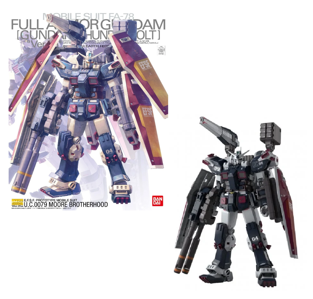 GUNDAM - MG 1/100 FA-78 Full Armour Gundam Thunderbolt - Model Kit ...