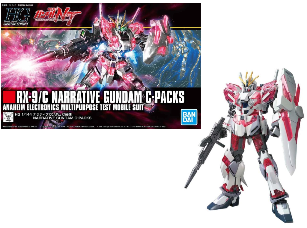 GUNDAM - HG 1/144 Narrative Gundam C-Packs - Model Kit 13cm ...