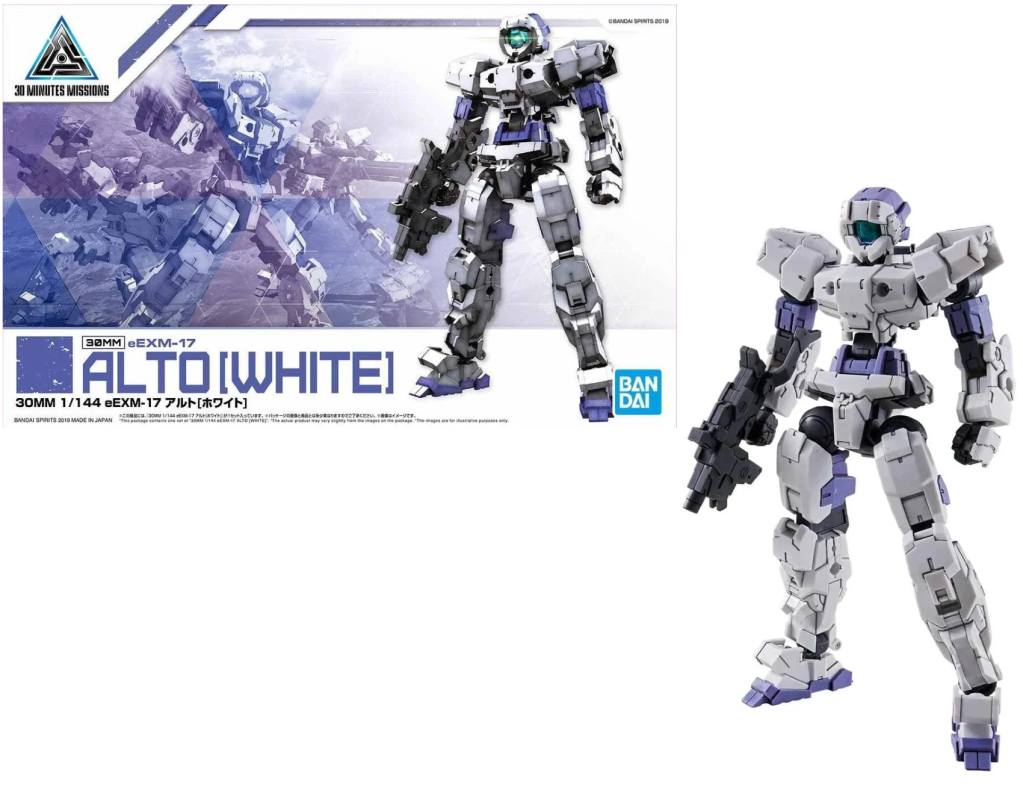 GUNDAM - 30MM 1/144 eEXM-17 Alto White - Model Kit : ShopForGeek.com ...
