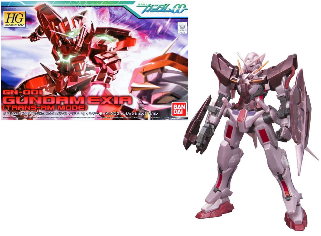 GUNDAM - HG 1/144 00 GN-001 Gundam Exia Trans-Am Mode - Model Kit ...