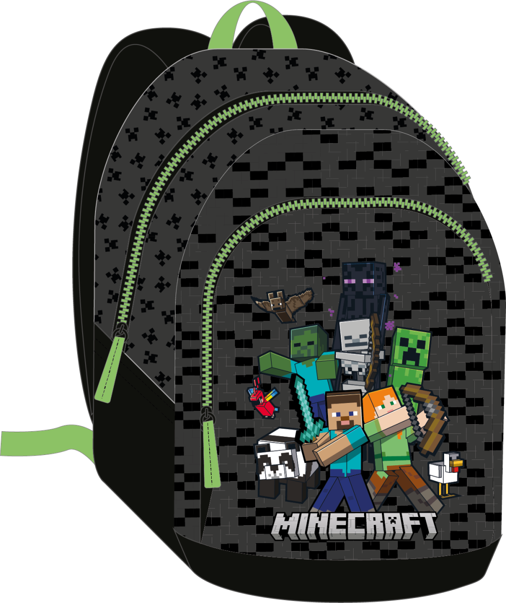MINECRAFT - 2 Compartment BackPack '38x28x16cm' : ShopForGeek.com: Bag ...