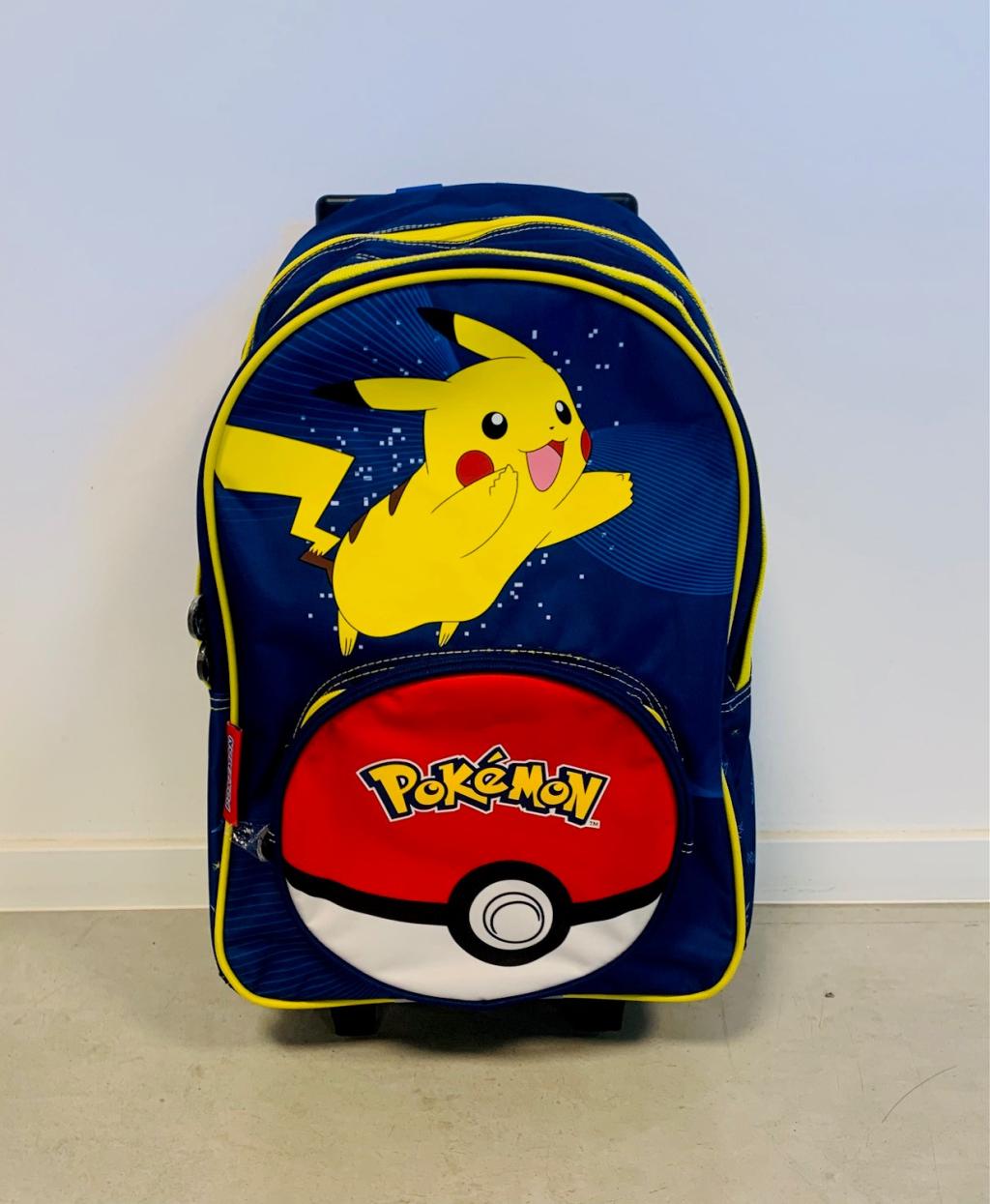 POKEMON - Pikachu - 2 Compa. + 1 pocket Trolley BackPack '28x49x18cm ...