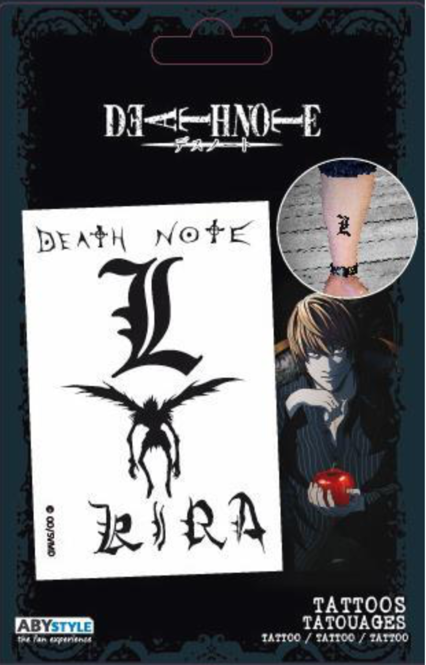 DEATH NOTE - Tattoos : Pack of 4 Tattoos : ShopForGeek.com: Tattoos ...