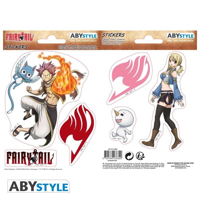 FAIRY TAIL - Stickers - 16x11cm / 2 planches - Natsu & Lucy ...
