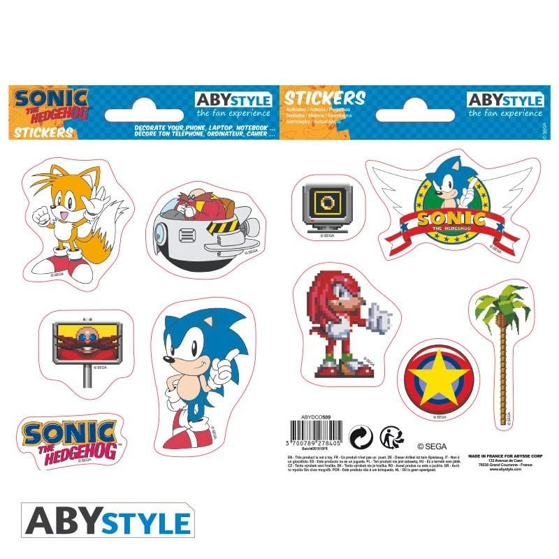 SONIC - Stickers - 16x11cm / 2 Sheets - Sonic Retro : ShopForGeek.com ...