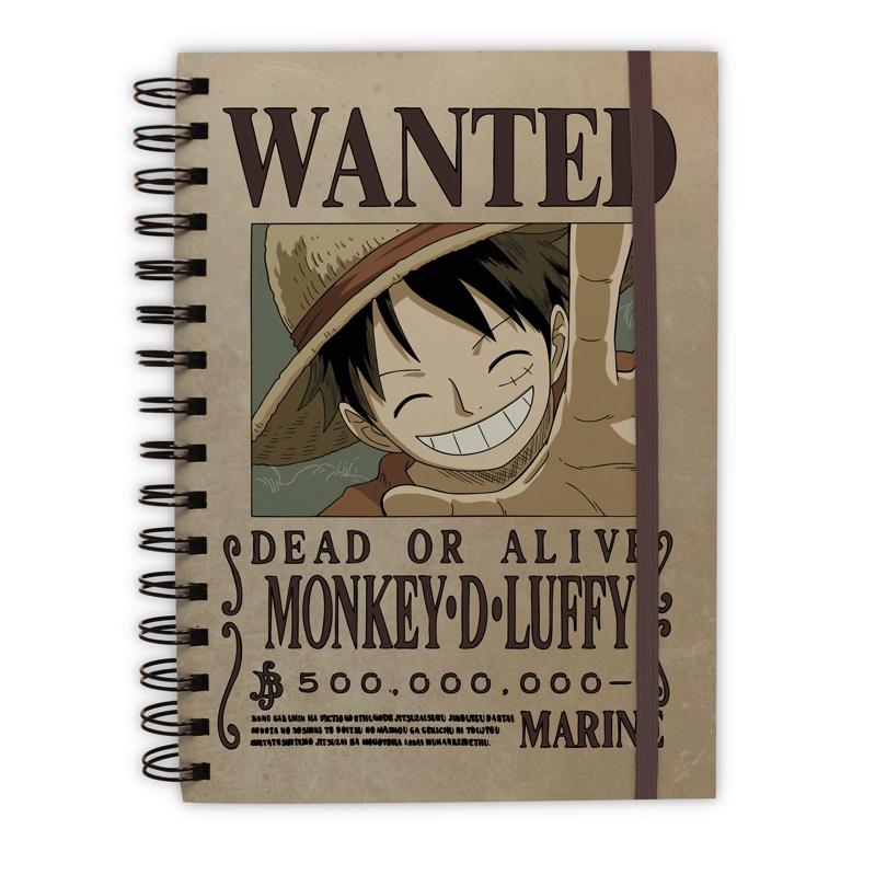 ONE PIECE - Notebook A5 - Wanted Luffy : ShopForGeek.com: Notebook ...