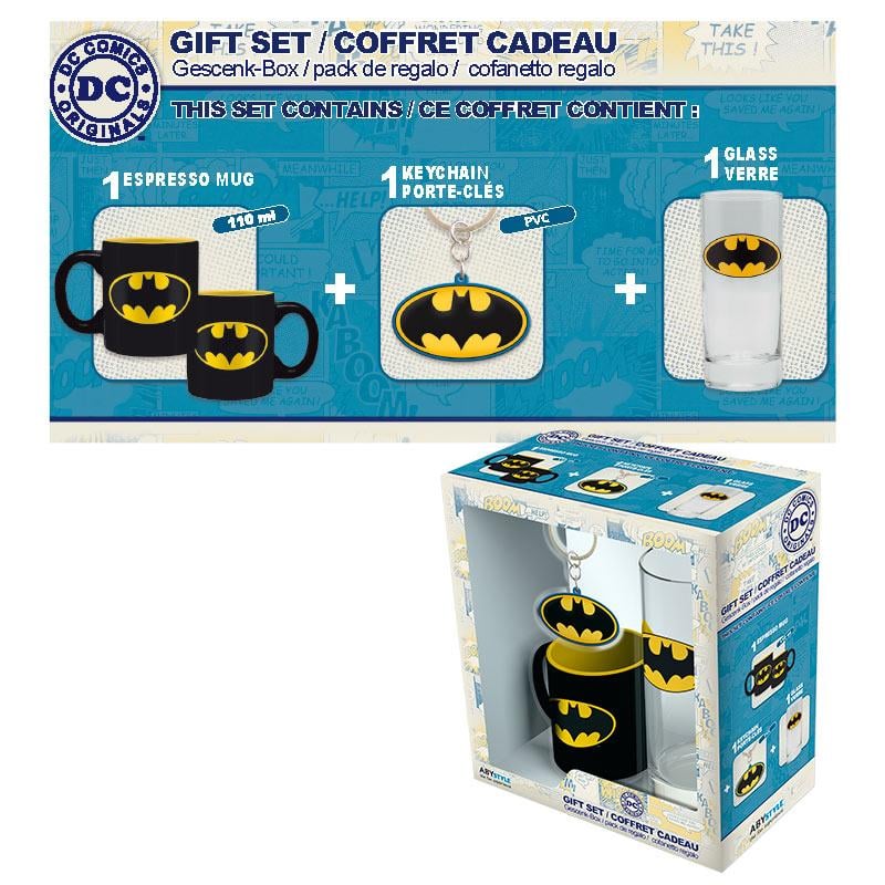 DC COMICS - Gift Box (Glass+ Keychain + Mini Mug) - Batman ...