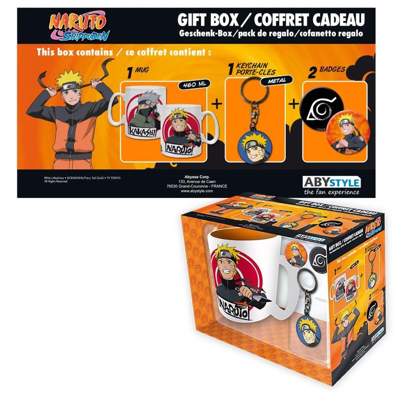 NARUTO SHIPPUDEN - Gift Box (Mug + Keychain + Badges) : ShopForGeek.com ...