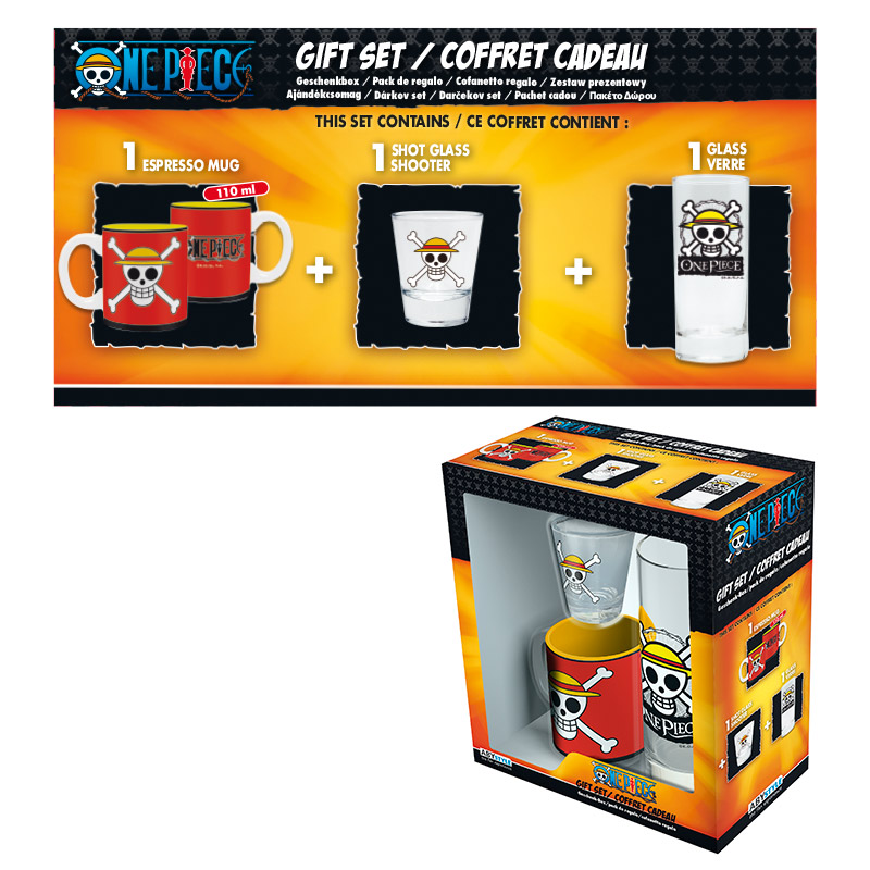 ONE PIECE - Gift Box Skull Luffy (Glass+ Shooter + Mini-Mug ...