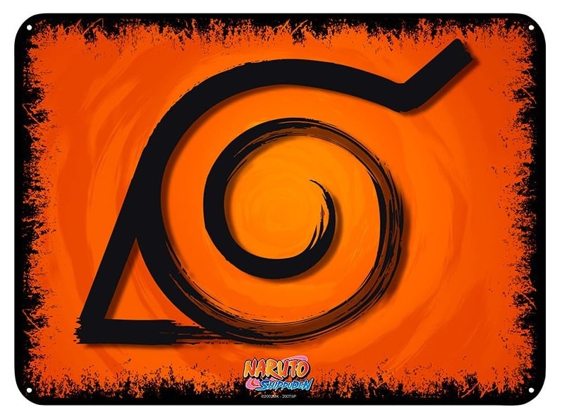 NARUTO - Konoha - Metal Plate '28x38' : ShopForGeek.com: Metal plaque ...