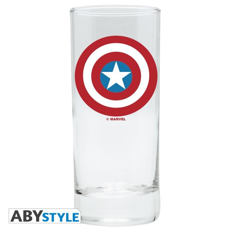 MARVEL - Captain America - Glass 290ml : ShopForGeek.com: Glass ...