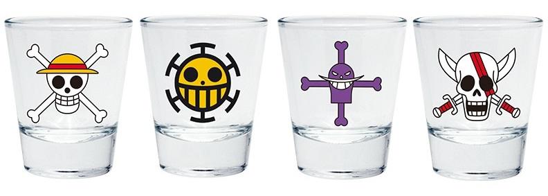 ONE PIECE - Emblems - Set of 4 Shooters : ShopForGeek.com: Glass ...