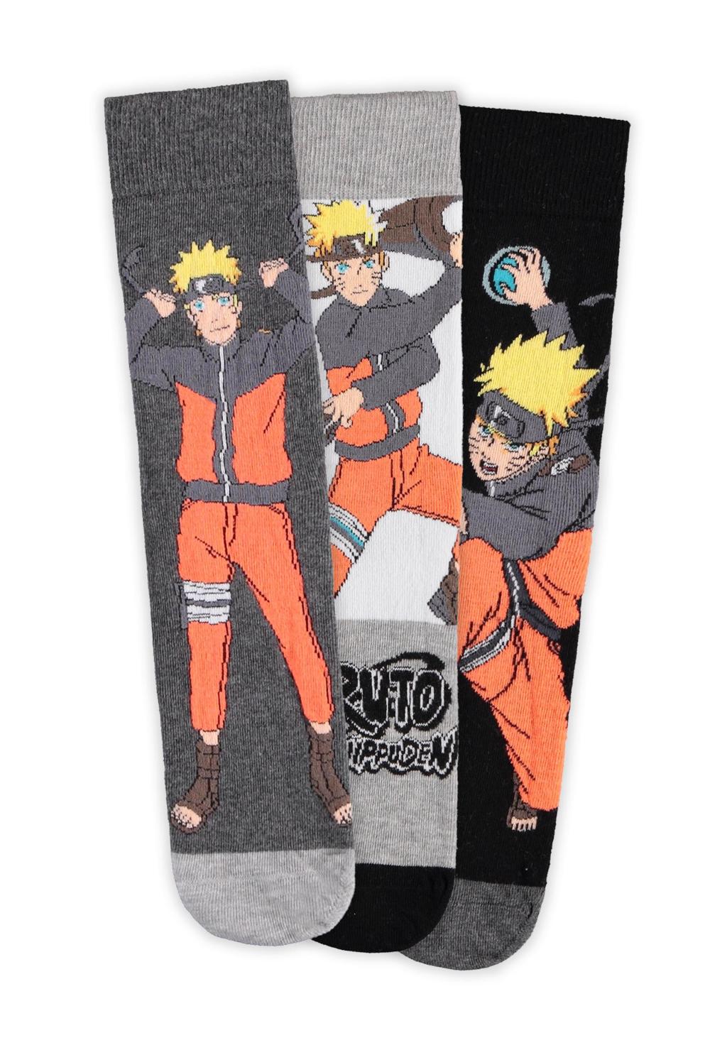 NARUTO SHIPPUDEN - Naruto - Pack of 3 pairs of socks (T39-42 ...
