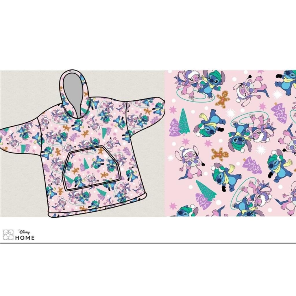 LILO & STITCH - Stitch Angel -Sweat Poncho Coral Fleece -Taille Adulte ...