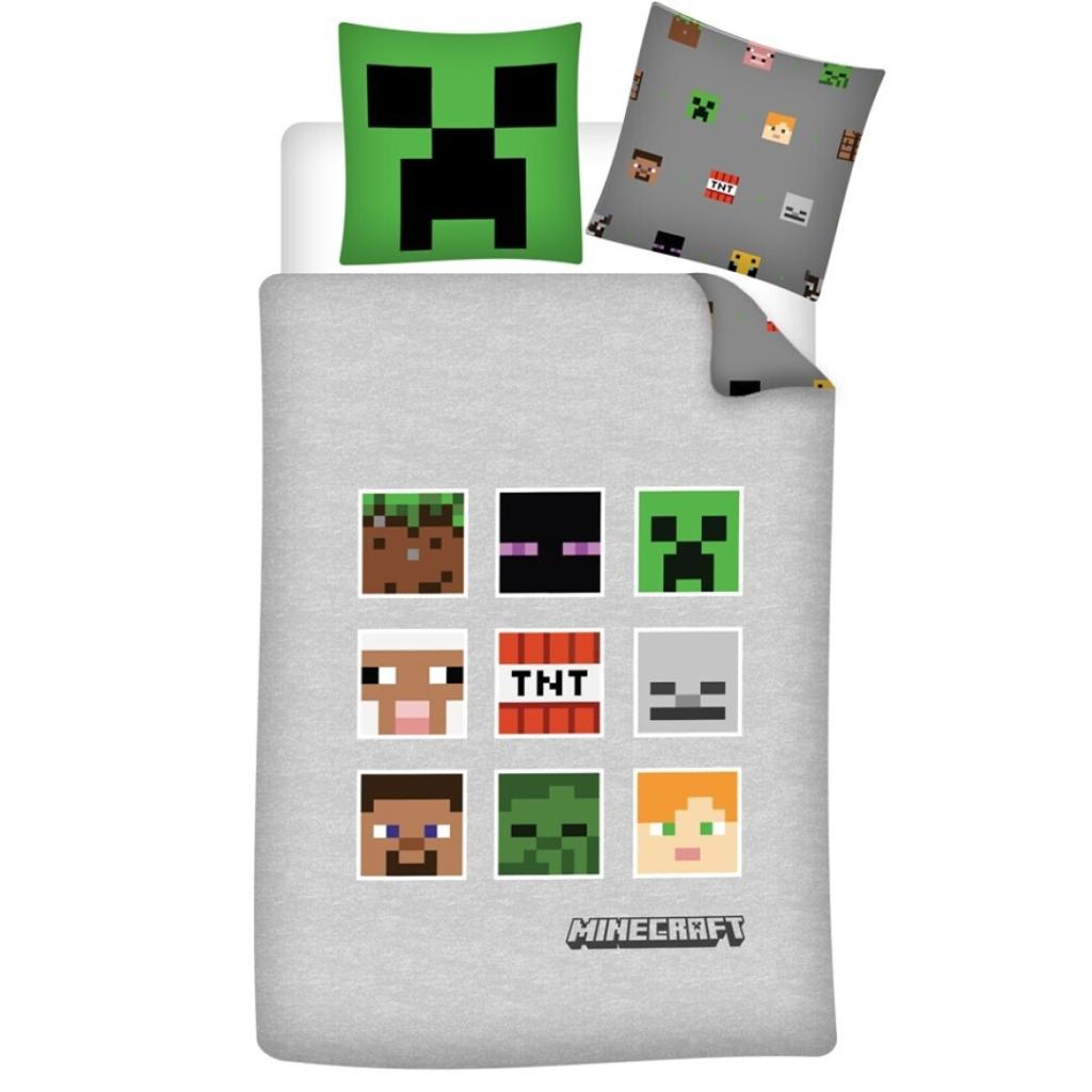 MINECRAFT - Blocks - Parure de lit 140x200cm : ShopForGeek.com: Literie ...