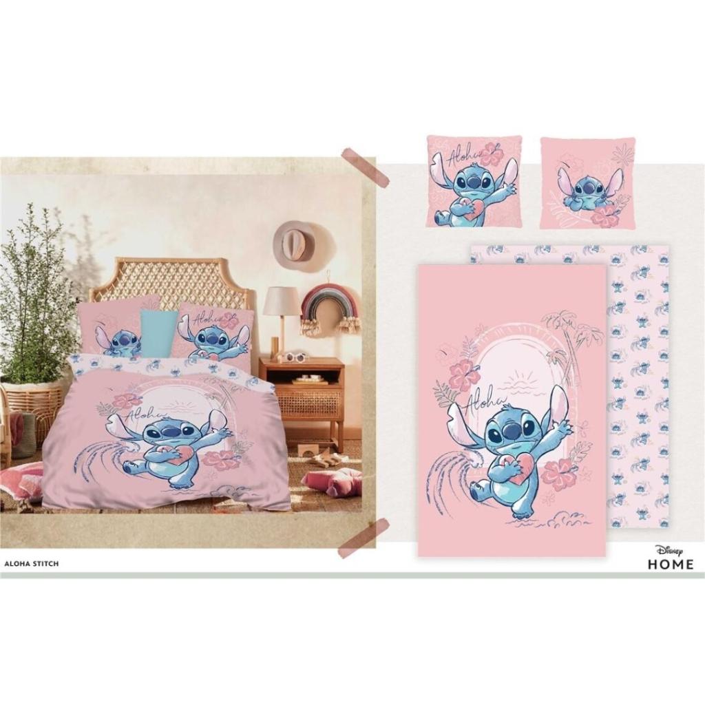 DISNEY - Duvet Cover 140x200cm - Stitch Pink Love '100% Coton ...