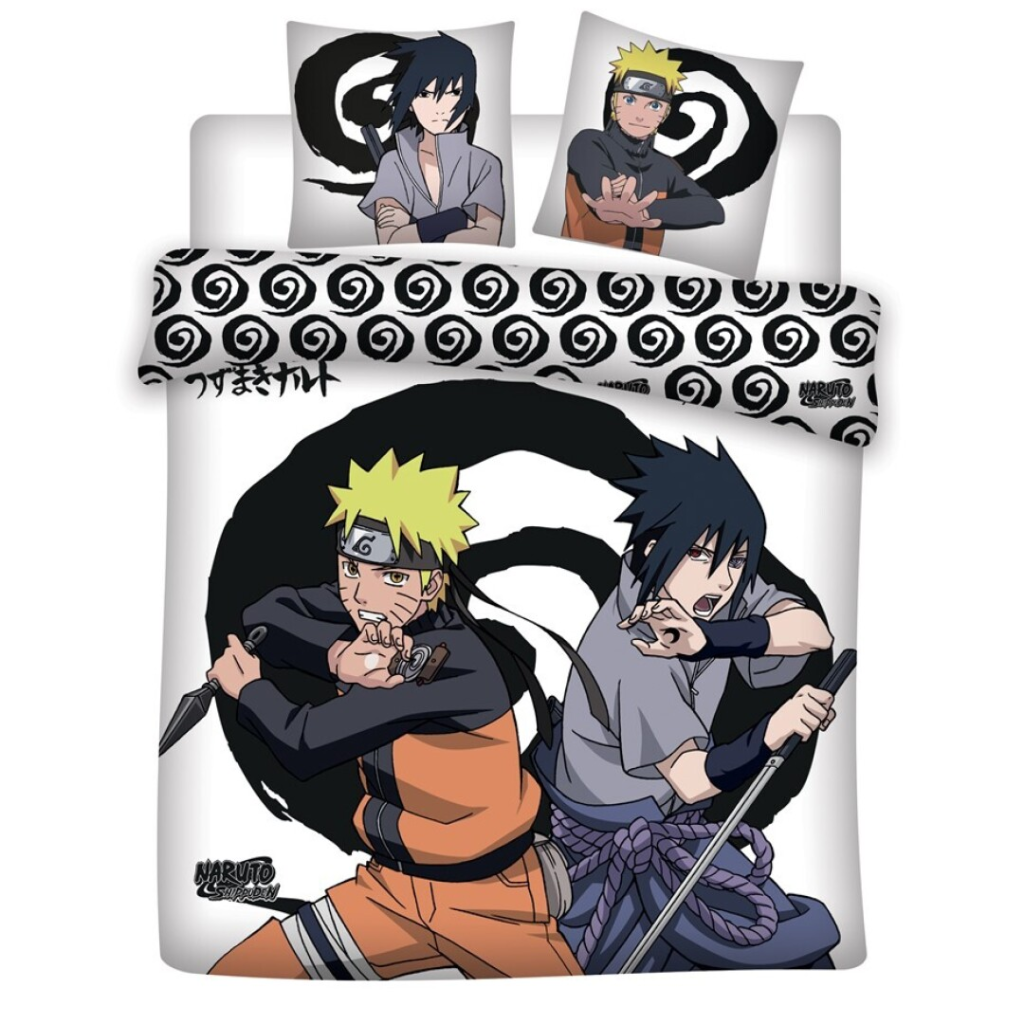 NARUTO - Naruto & Sasuke - Duvet Cover 240X220 - '100% microfiber ...