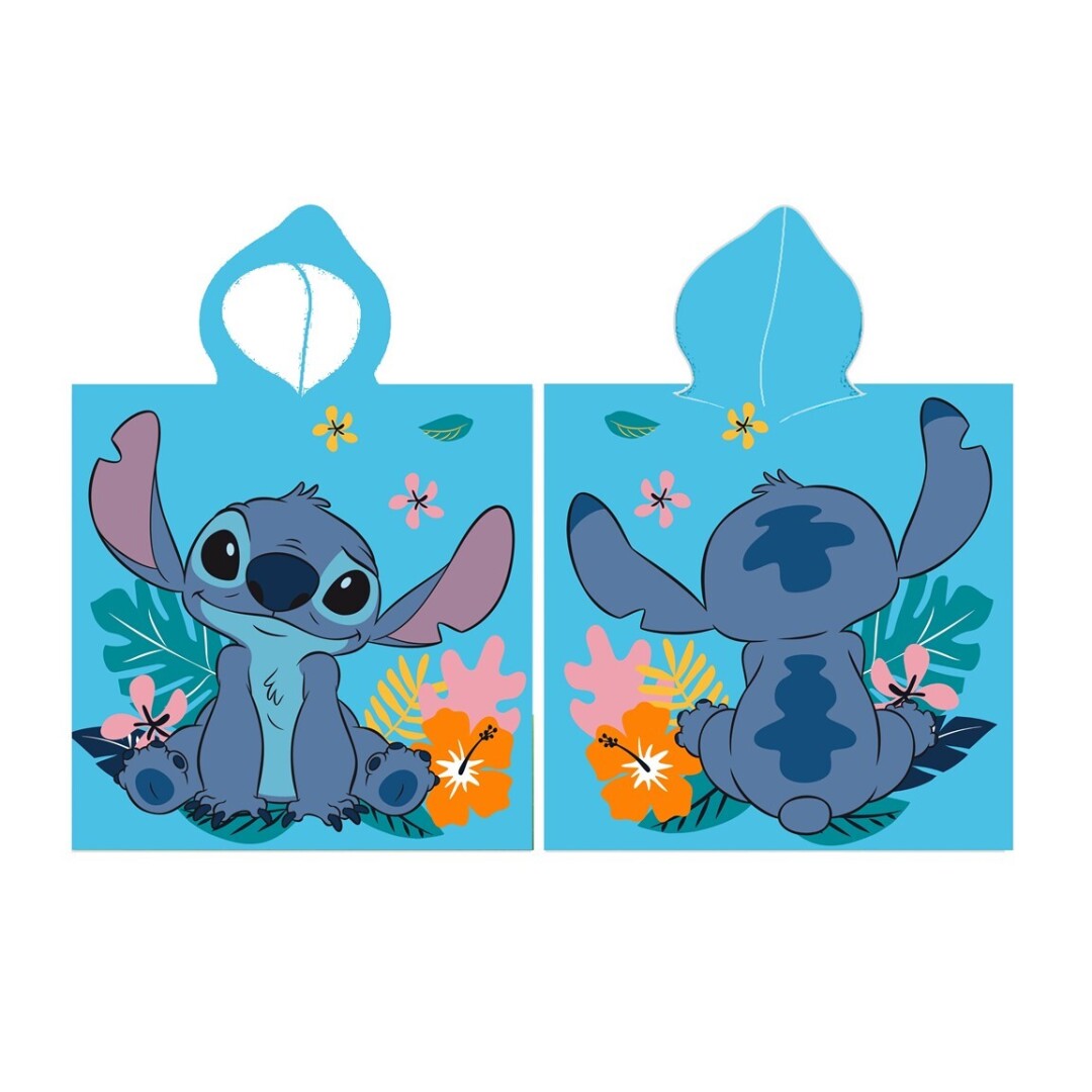 LILO & STITCH - Stitch Sit - Kid Poncho 100% Polyester 55x110cm ...