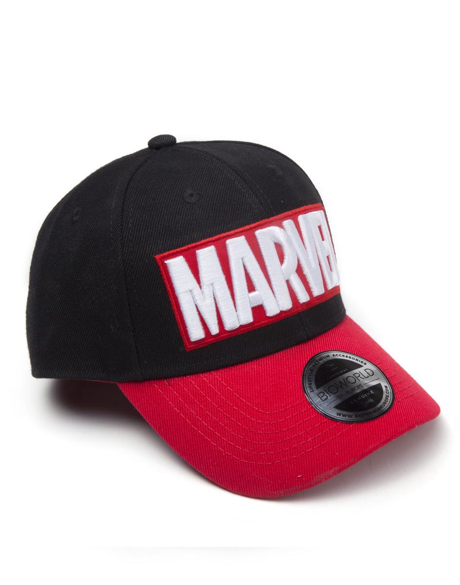 MARVEL - Red Brick Logo Curved Bill Cap : ShopForGeek.com: Cap Difuzed ...