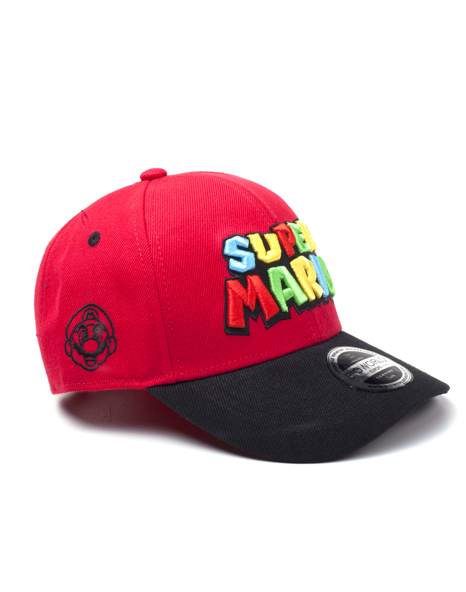 NINTENDO - Super Mario Logo Curved Bill Cap : ShopForGeek.com: Cap ...