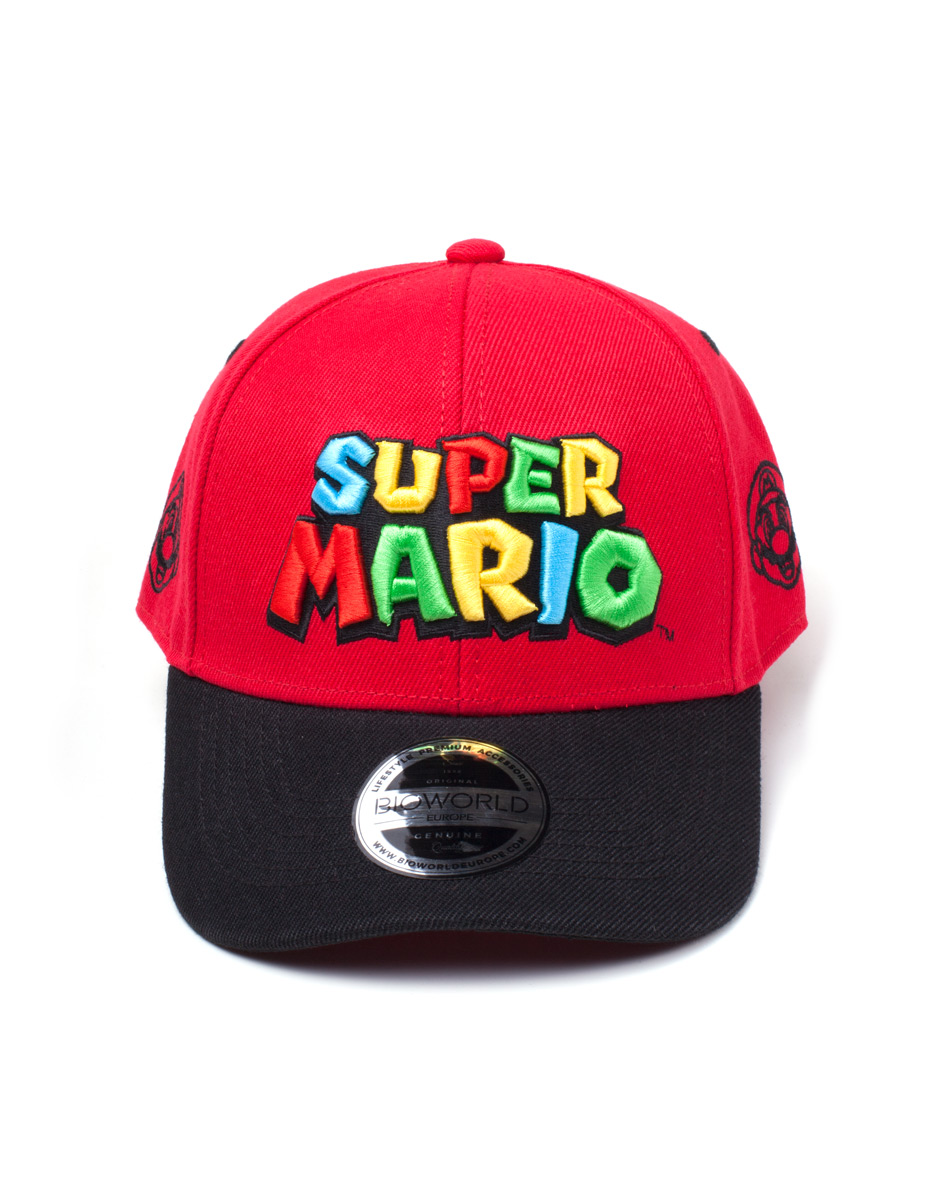 NINTENDO - Super Mario Logo Curved Bill Cap : ShopForGeek.com: Cap ...