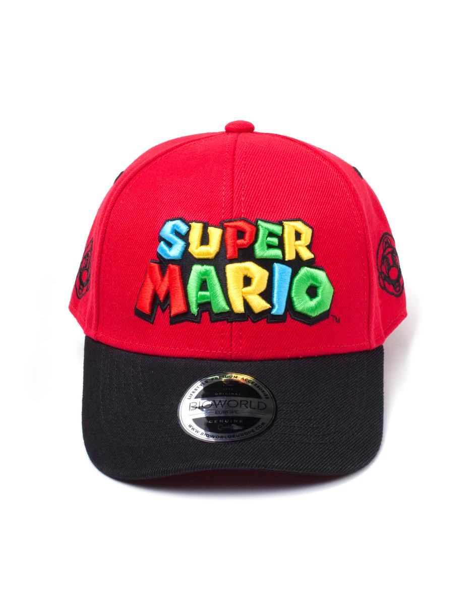 NINTENDO - Super Mario Logo Curved Bill Cap : ShopForGeek.com: Cap ...