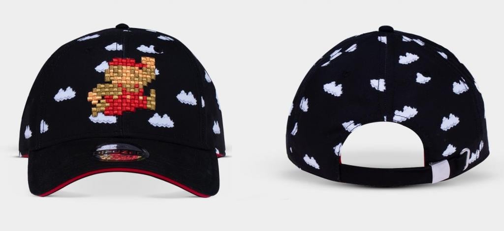 NINTENDO - 8 Bit Cloud Mario - Adjustable Cap : ShopForGeek.com: Cap ...