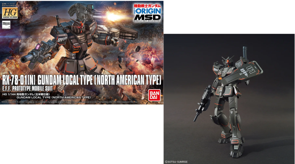 GUNDAM The Origin - Model Kit - HG 1/144 - Local Type North American ...