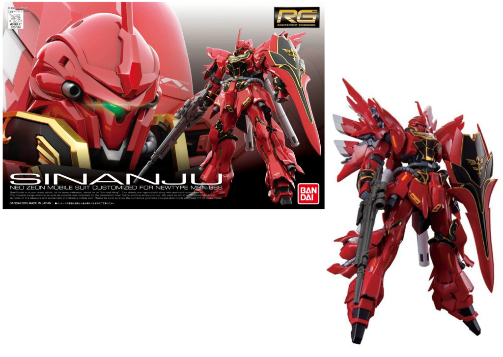 GUNDAM - Model Kit - Real Grade - MSN-06S Sinanju - 17 CM : ShopForGeek ...