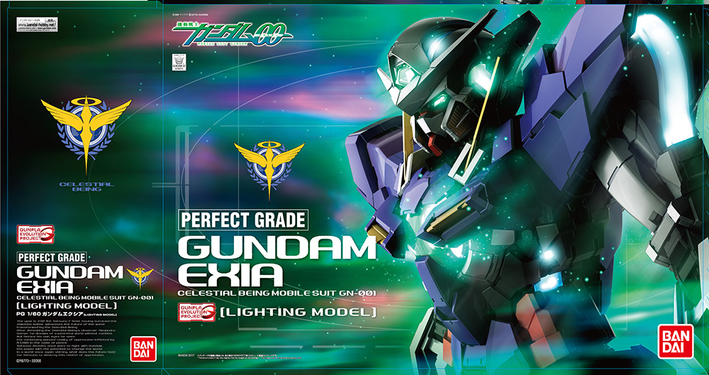 GUNDAM - Model Kit - Perfect Grade - EXIA Lighting Model - 27cm ...
