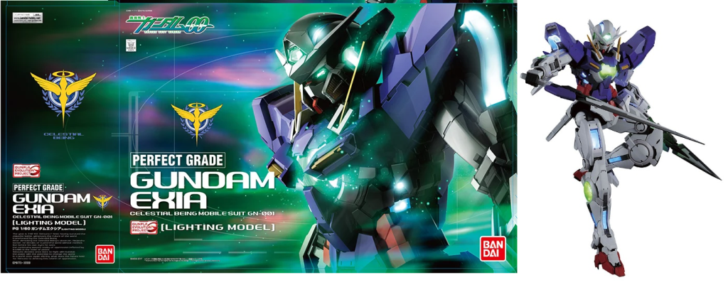 GUNDAM - Model Kit - Perfect Grade - EXIA Lighting Model - 27cm ...