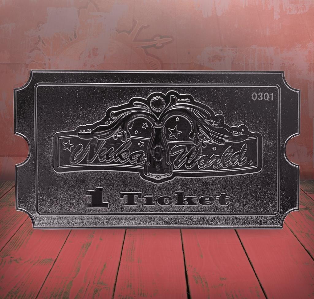 FALLOUT - Nuka World - Silver Plated Collector Ticket : ShopForGeek.com ...