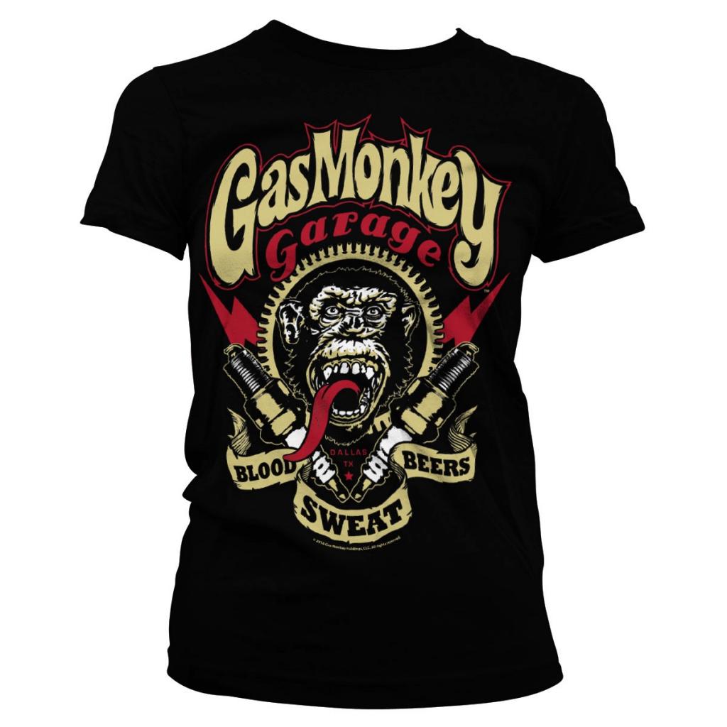 GAS MONKEY - T-Shirt Spark Plugs GIRLY - Black (L) : ShopForGeek.com: T ...