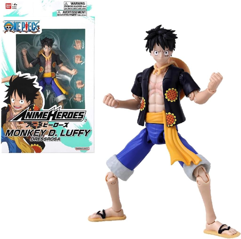 ONE PIECE - Monkey D. Luffy "Dressrosa Vers." -Fig. Anime Heroes 17cm ...