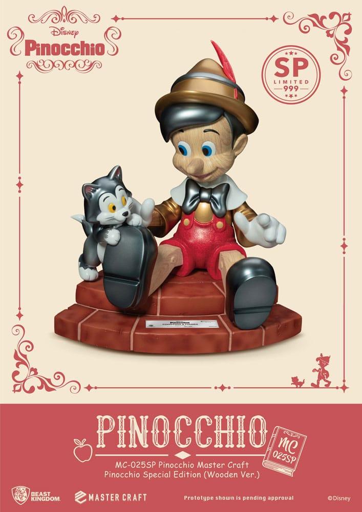 DISNEY -Pinocchio "Wooden Vers." -Statue Master Craft Special Ed. 27cm ...
